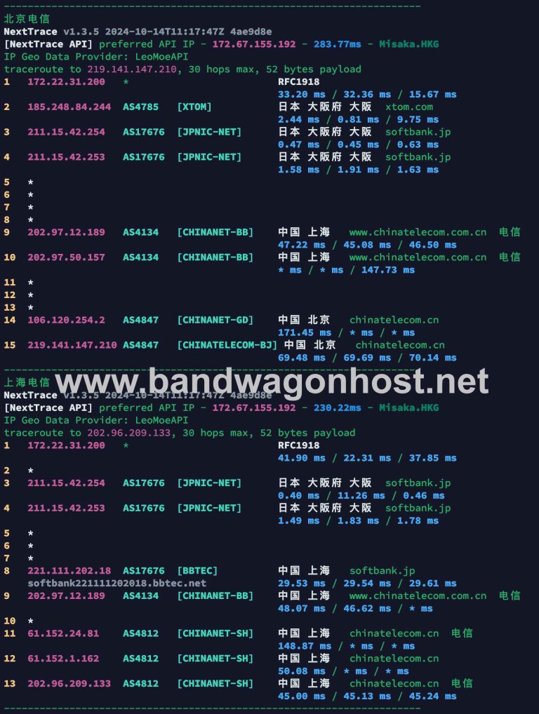 一键测试搬瓦工等所有 VPS 路由跟踪回程信息的脚本 BestTrace - Bandwagonhost中文网-Bandwagonhost中文网