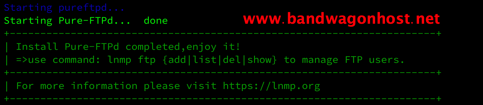 搬瓦工建站教程:lnmp 环境下安装 Pureftpd 并添加 Ftp 账户 Bandwagonhost中文网 Bandwagonhost中文网