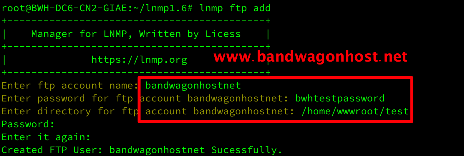 搬瓦工建站教程：lnmp 环境下安装 Pureftpd 并添加 Ftp 账户 Bandwagonhost中文网 Bandwagonhost中文网