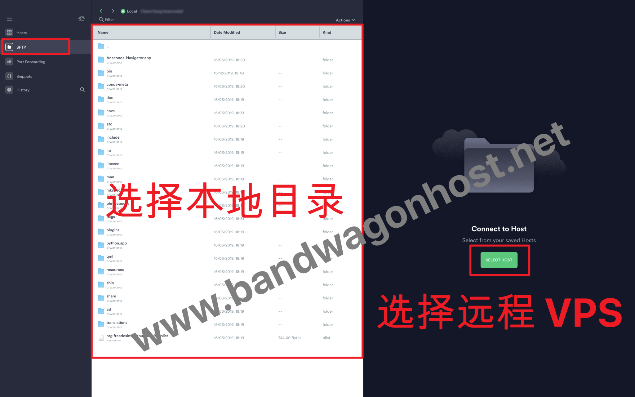 Termius 使用 Sftp 文件传输教程,可在本地和 Vps 间上传下载文件或 Vps 之间互传文件 Bandwagonhost中文网