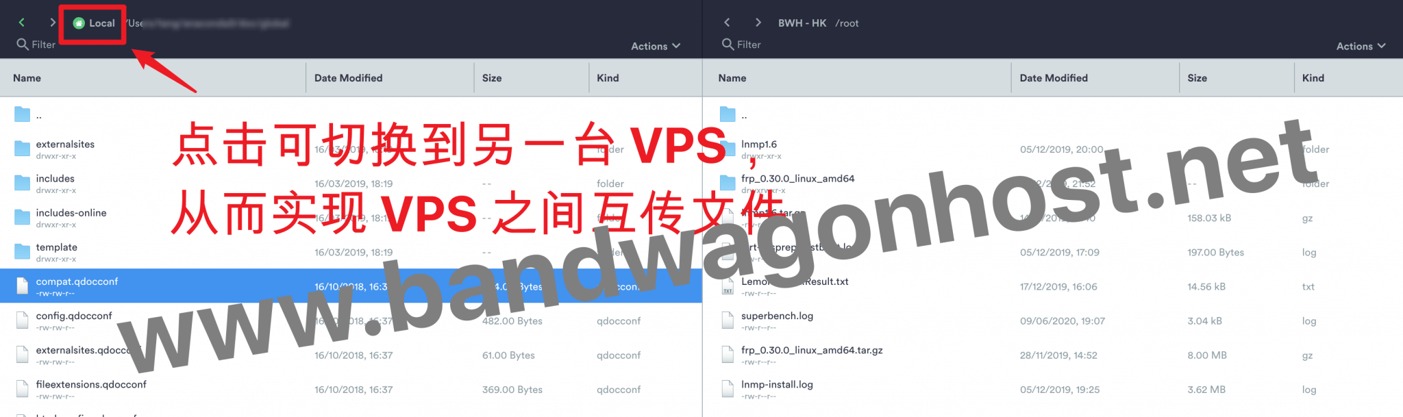 Termius 使用 Sftp 文件传输教程,可在本地和 Vps 间上传下载文件或 Vps 之间互传文件 Bandwagonhost中文网