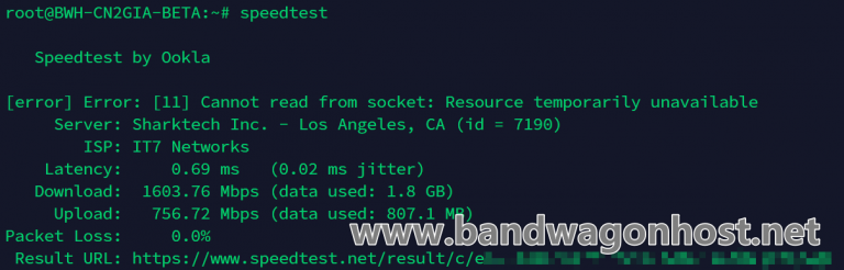 Speedtest-CLI：搬瓦工 Linux VPS 带宽速度测试教程/可选测速节点列表 - Bandwagonhost中文网 ...