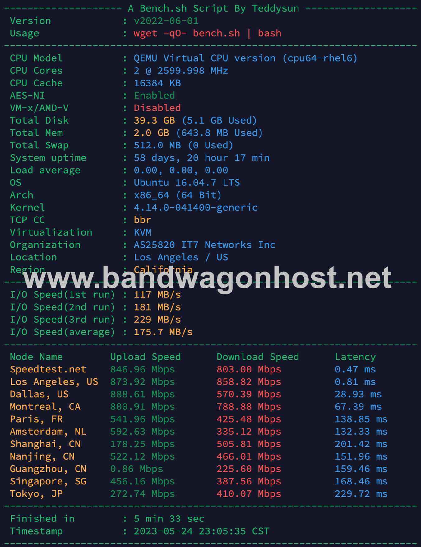 2023 搬瓦工美国洛杉矶 DC3 CN2 机房测评 [USCA_DC3]：速度 延迟 丢包 线路 - Bandwagonhost中文网-Bandwagonhost中文网